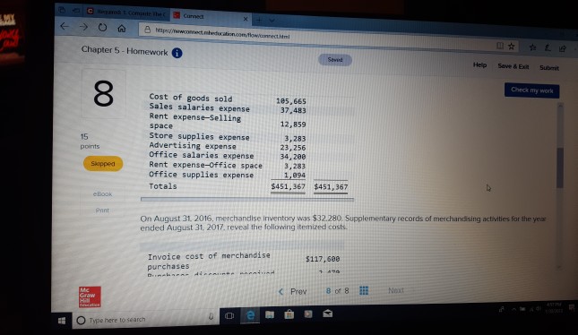 Solved Help Save&Exit Submit Check my work 8 Problem 5-3A | Chegg.com