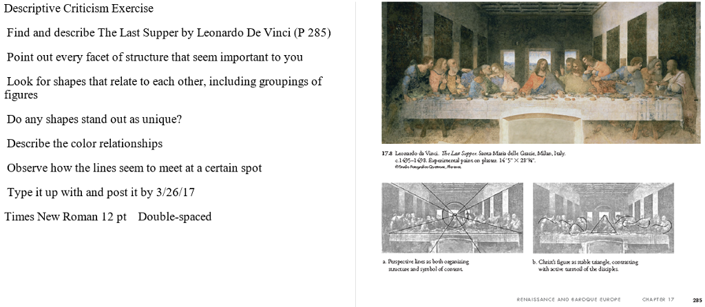 Descriptive Criticism Exercise Find and describe The | Chegg.com