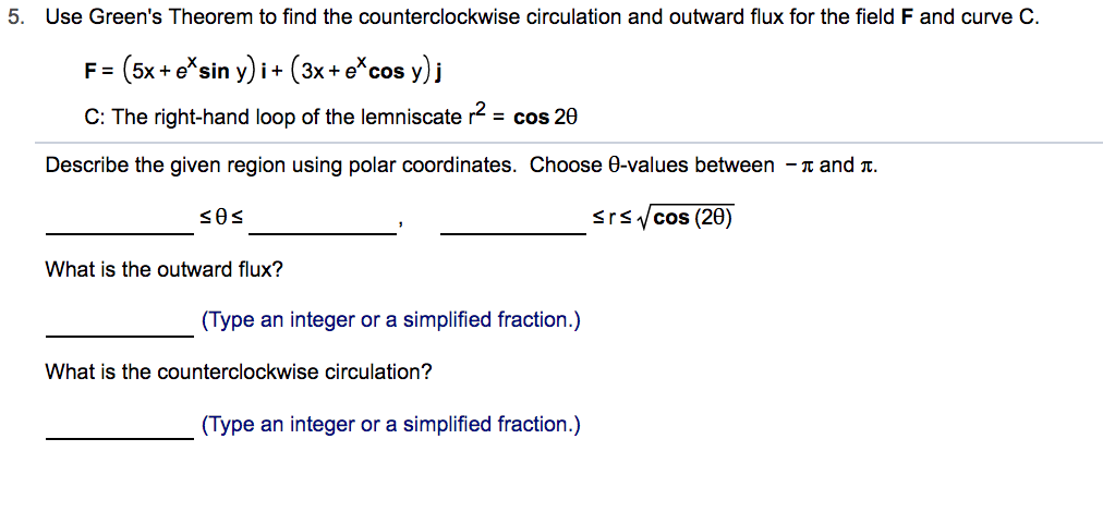 Solved 5. Use Green's Theorem to find the counterclockwise | Chegg.com