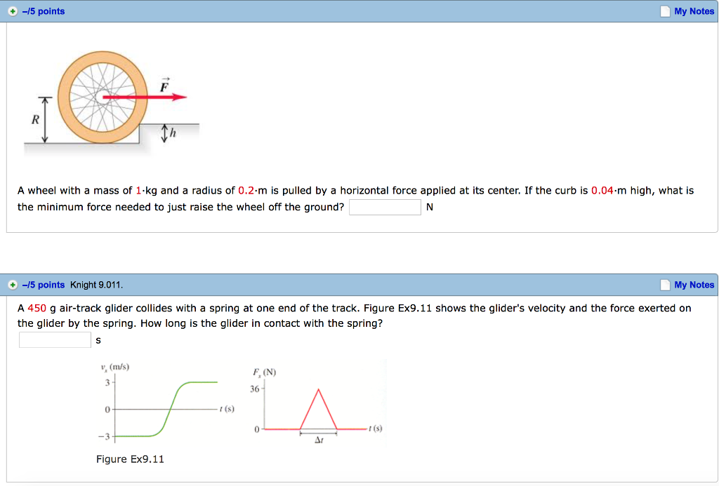 Solved -15 points My Notes O- A wheel with a mass of 1-kg | Chegg.com