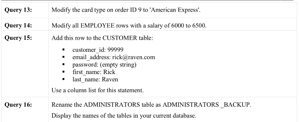 Solved These are some MySQL questions. I was wondering if | Chegg.com