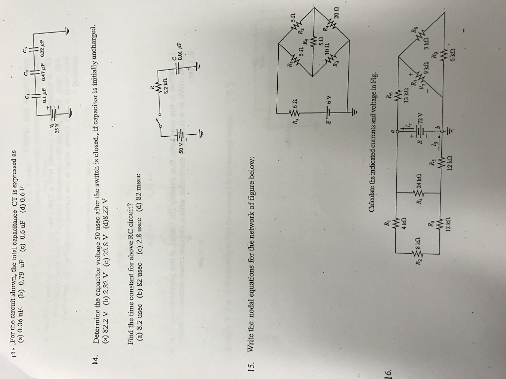 Solved For the circuit shown, the total capacitance CT is | Chegg.com