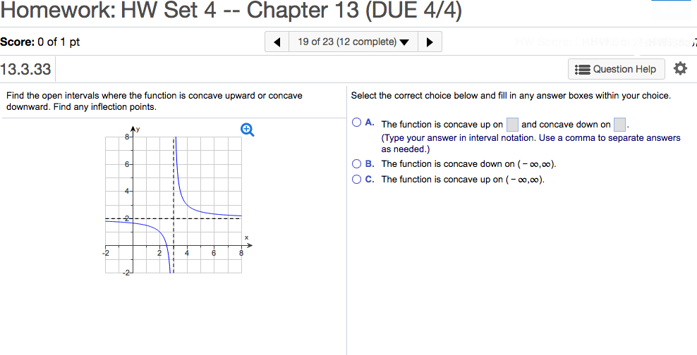 Solved Find the open intervals where the function is concave | Chegg.com