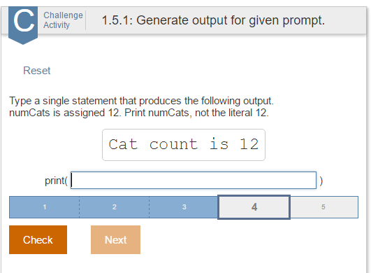 Solved Type a single statement that produces the following | Chegg.com