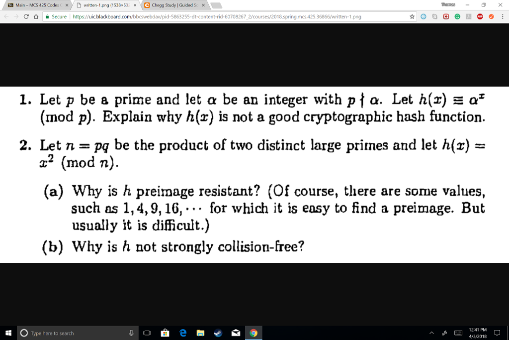 Solved ? Main-MCS 425 Codes x), D written-l.png {1538x53. | Chegg.com