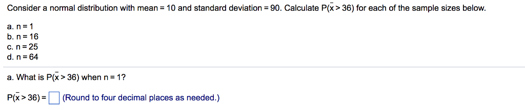 Solved Given a distribution that has a mean of 44 and a | Chegg.com
