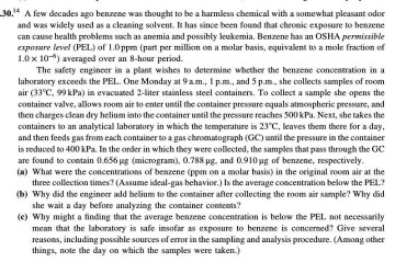 A few decades ago benzene was thought to be a | Chegg.com