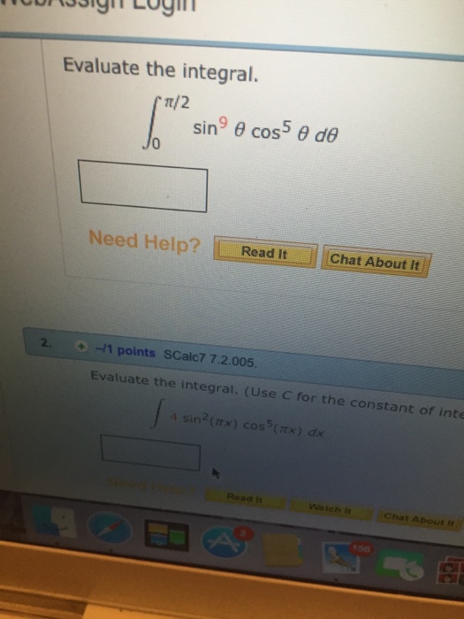 Solved Evaluate the integral Integral pi/2 0 sin^9 theta | Chegg.com