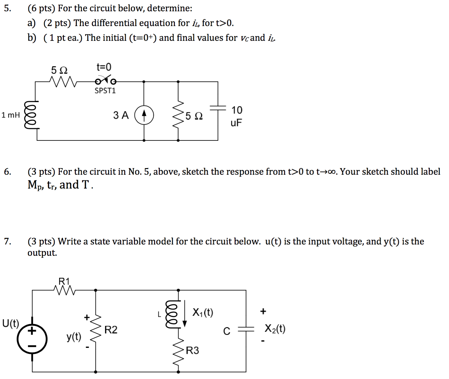 Solved For the circuit below, determine: The differential | Chegg.com