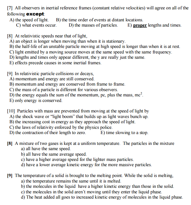Solved All observers in inertial reference frames (constant | Chegg.com