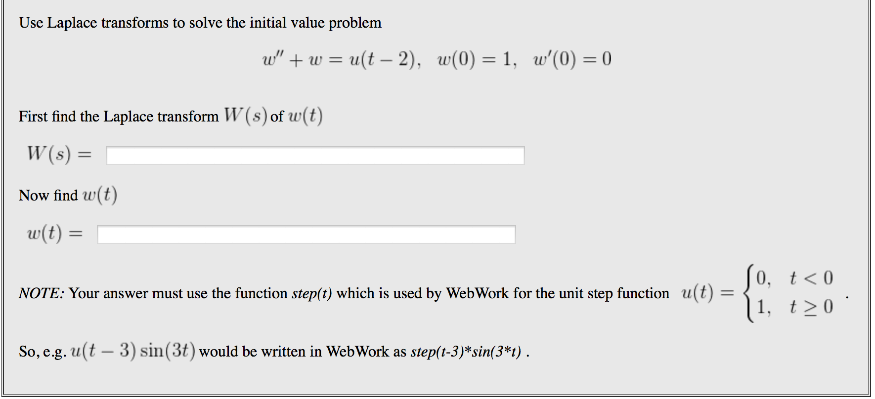 Solved Use Laplace transforms to solve the initial value | Chegg.com