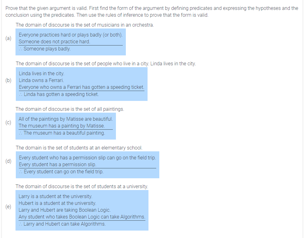 Solved Prove that the given argument is valid. First find | Chegg.com Solved Prove that the given argument is valid. First find | Chegg.com