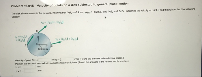 Solved Velocity of points on a disk subjected to general | Chegg.com