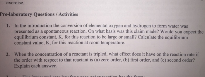 Solved INTRODUCTION Chemical kinetics is the study of | Chegg.com