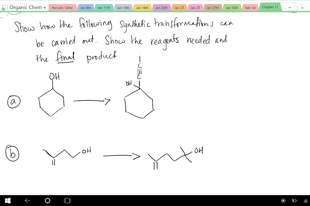 Solved Show the following synthetic transformation can be | Chegg.com