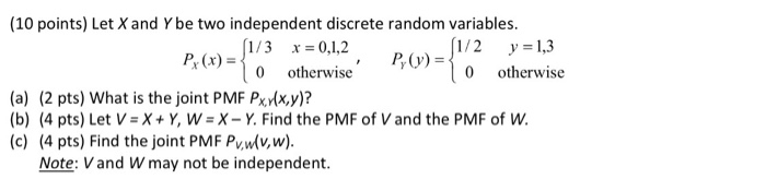 Solved: Let Xand Y Be Two Independent Discrete Random Vari... | Chegg.com
