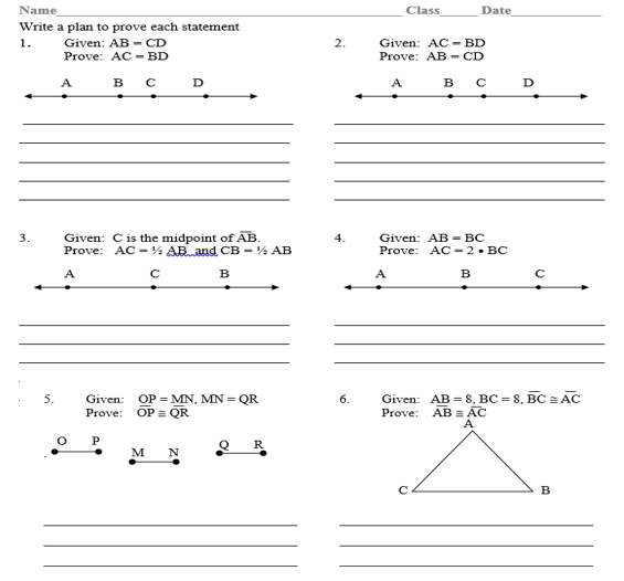 Solved Name Class Date Write a plan to prove each statement | Chegg.com Solved Name Class Date Write a plan to prove each statement | Chegg.com