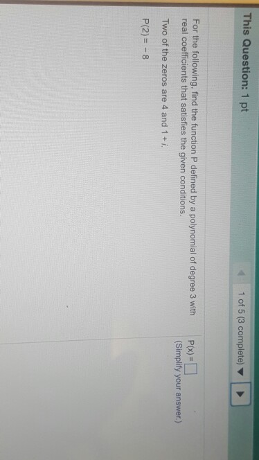 Solved For the following, find the function P defined by a | Chegg.com