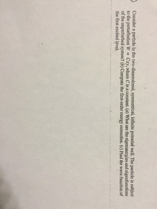 Solved Consider a particle in the two-dimensional, | Chegg.com