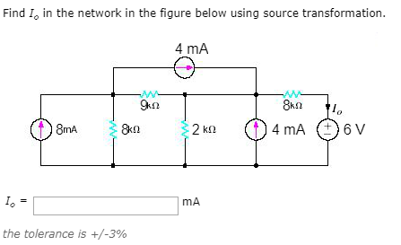 Solved Find I in the network in the figure below using | Chegg.com