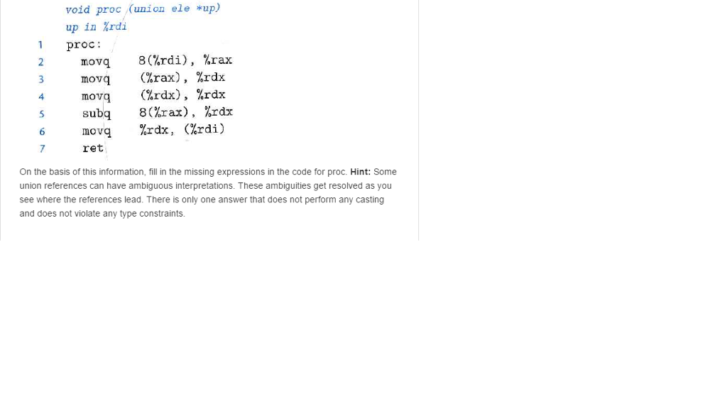 Solved Consider the following union declaration 1 union ele | Chegg.com