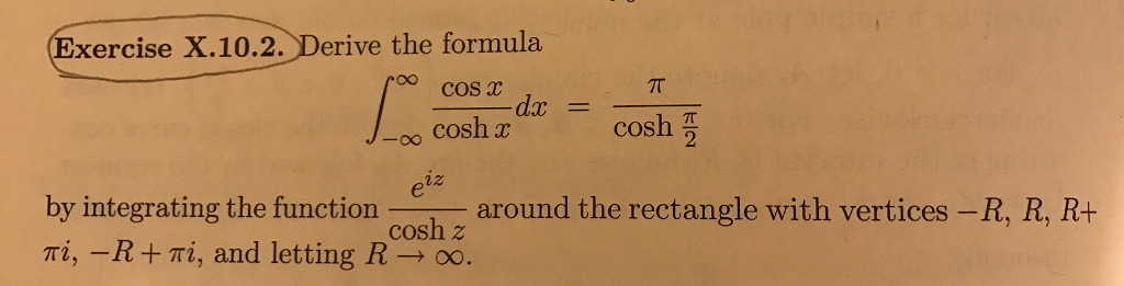 Solved (complex function theory) Derive the formula by | Chegg.com