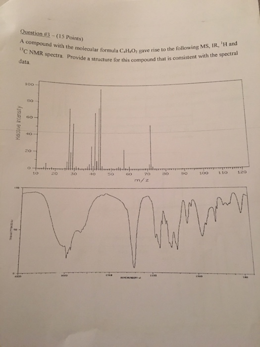 Solved A compound with the molecular formula C4H8O2 gave | Chegg.com