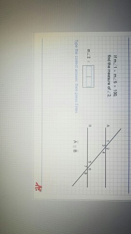 Solved If m angle 1 + m. angle 5 = 100. find the measure of | Chegg.com