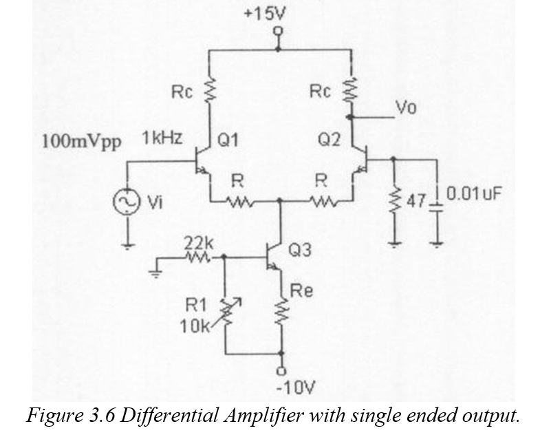 Solved 1.Choose the proper values of RC and Re in Figure 3.6 | Chegg.com