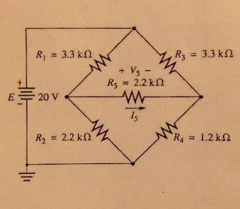 Solved Calculate V5 and I5 using Mesh analysis, Nodal | Chegg.com