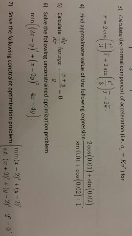 Solved Calculate the normal component of acceleration (ie. | Chegg.com