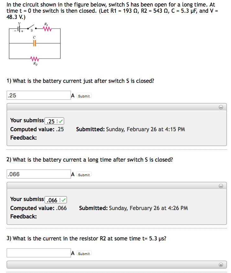 Solved In the circuit shown in the figure below, switch S | Chegg.com