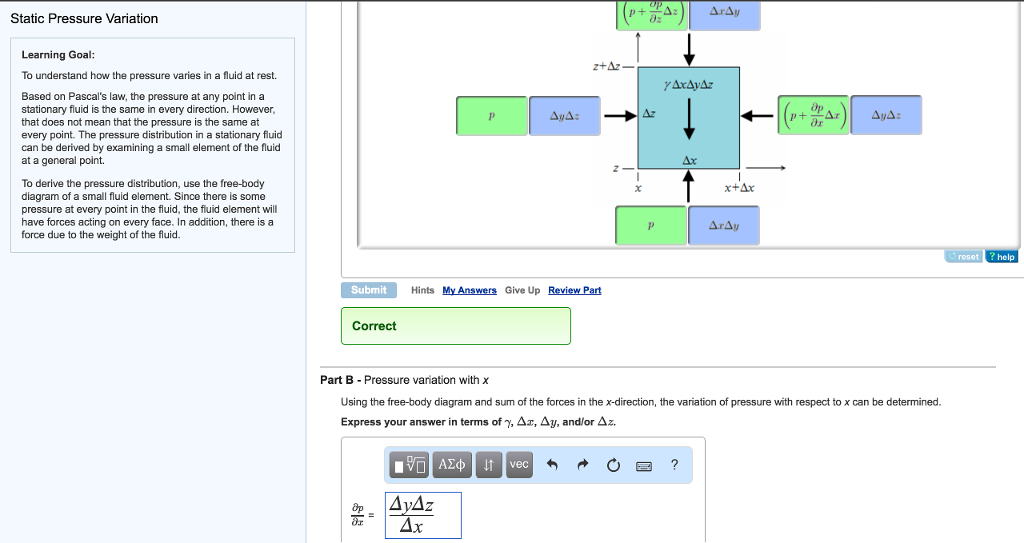 Solved To understand how the pressure varies in a fluid at | Chegg.com