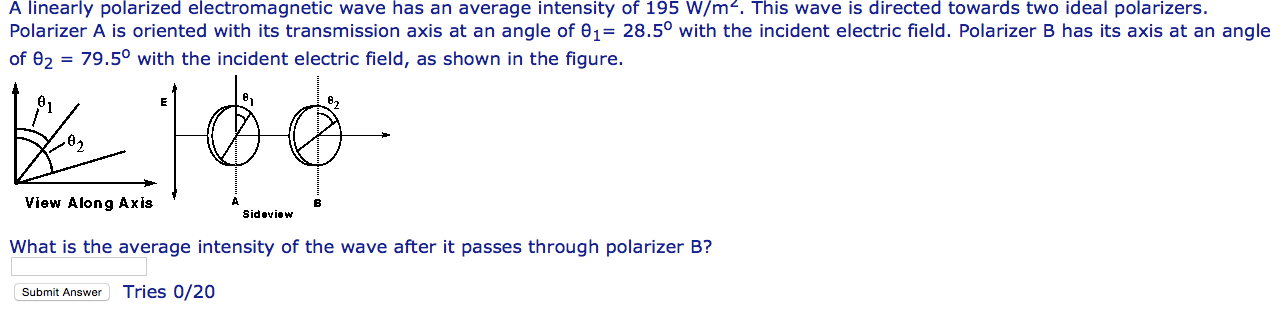 Solved A linearly polarized electromagnetic wave has an | Chegg.com
