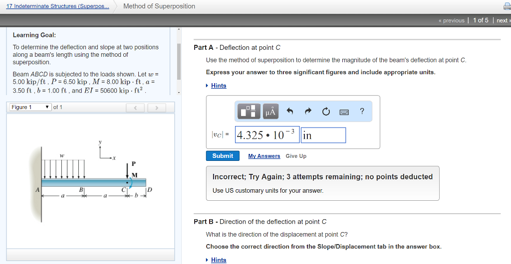 Solved 17 Indetenminate Structures (Superpos Method of | Chegg.com