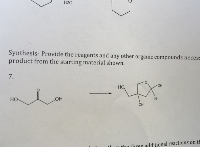 Solved Synthesis - Provide the reagents and any other | Chegg.com