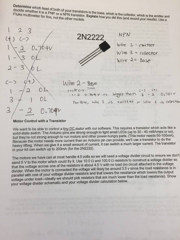 Solved Determine which lead of both of your transistors is | Chegg.com
