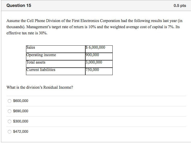 Solved Assume the Cell Phone Division of the First | Chegg.com