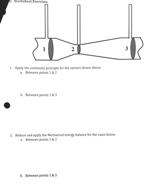 Solved Worksheet Exercises 1. Apply the continuity principle | Chegg.com