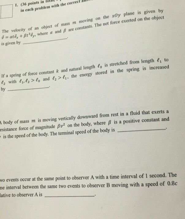 Solved 1. (36 points in total, in each problem with the | Chegg.com