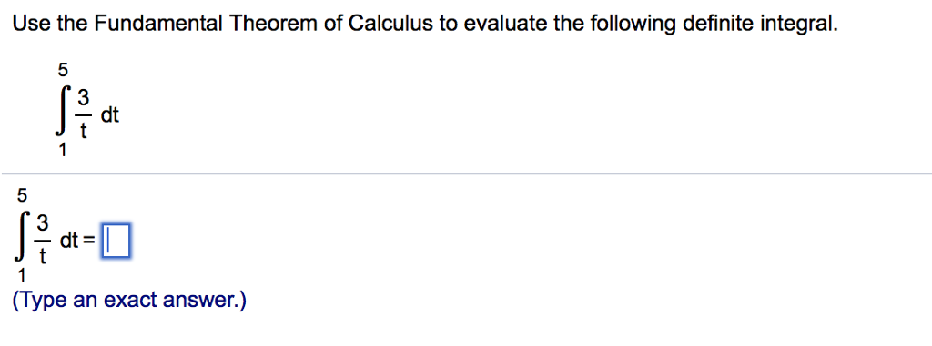 Solved Use the Fundamental Theorem of Calculus to evaluate | Chegg.com