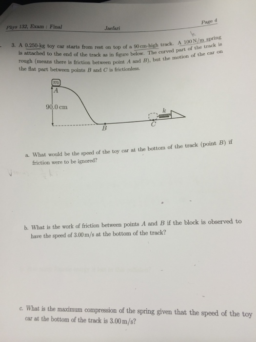 Solved What would be the speed of the toy car at the | Chegg.com