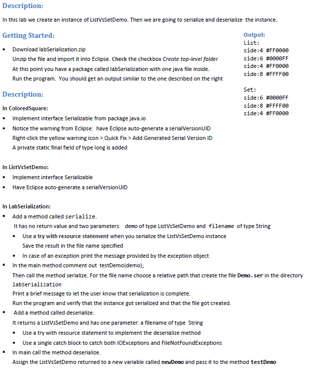 Solved Given file: ColoredSquare.java package | Chegg.com