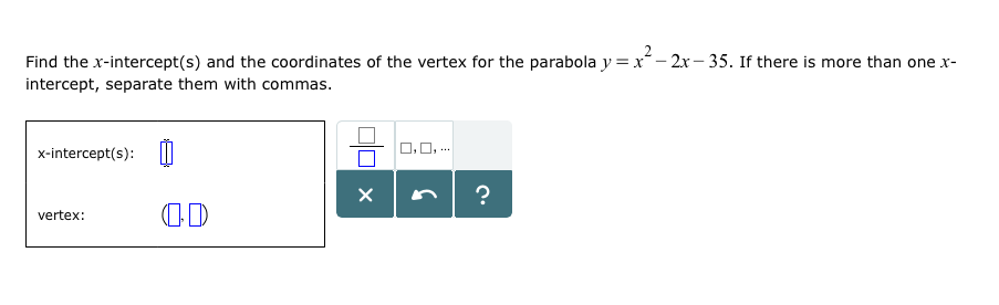 Solved Find the x-intercept(s) and the coordinates of the | Chegg.com