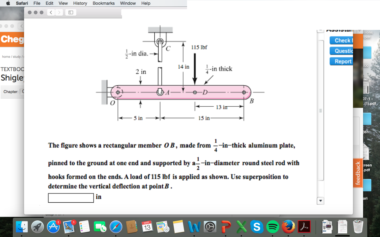 The figure shows a rectangular member OB, made from | Chegg.com