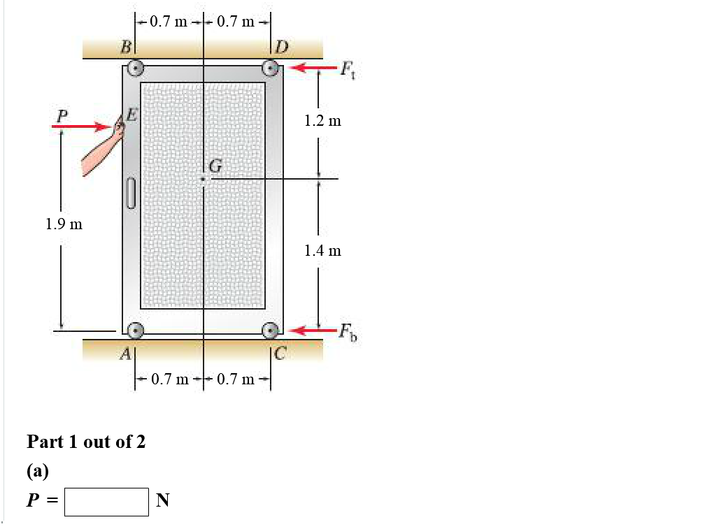 Solved A sliding screen door for a house or apartment is | Chegg.com