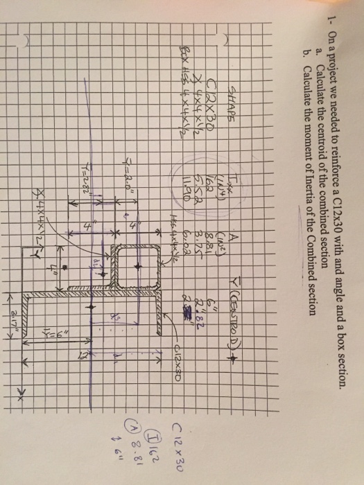Solved On a project we needed to reinforce a C12x30 with and | Chegg.com