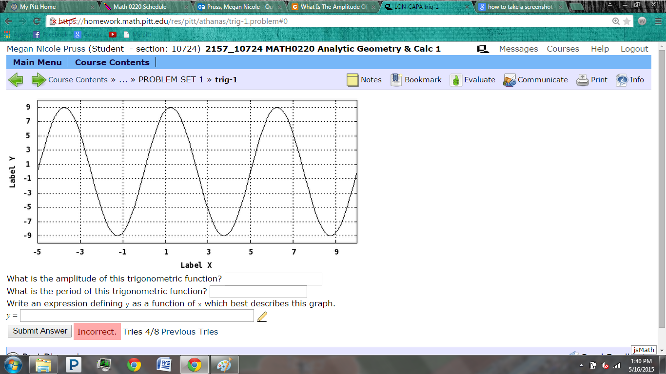 Solved LON-CAPA trig 1 My Pitt H Math 0220 Schedul 02 russ, | Chegg.com