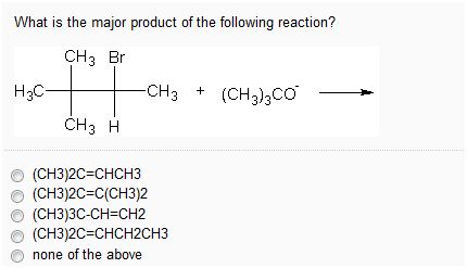 Solved What is the major product of the following reaction? | Chegg.com