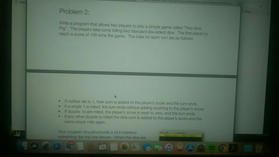 Solved sing Problem 2: Write a program that allows two | Chegg.com